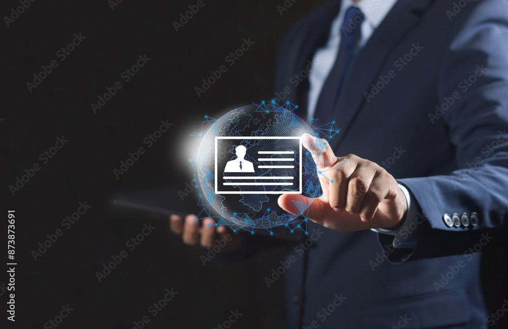 Digital identification or digital ID concept. digital identification ...