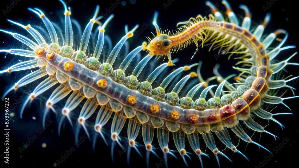 Microscopic image of Larva actinula chidaria Tubularia sp. in Hydrozoa ...
