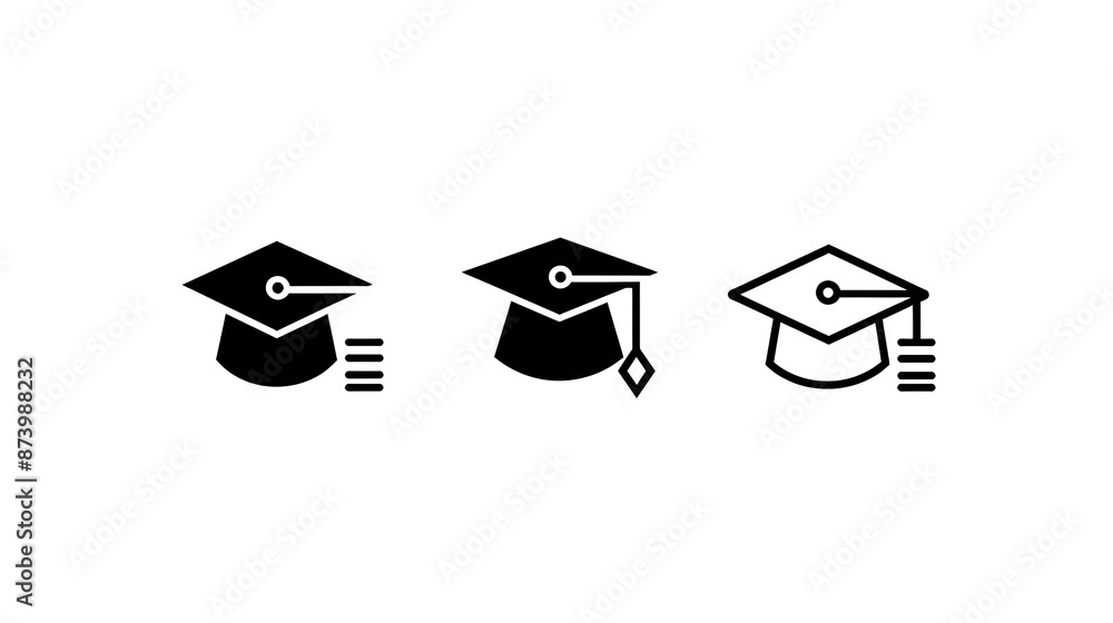 graduation cap icon, University Mortarboard, student graduation cap ...