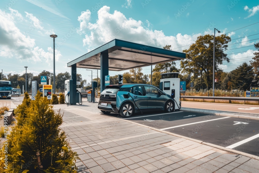 Efficient electric vehicle charging on german highways showcasing speed ...