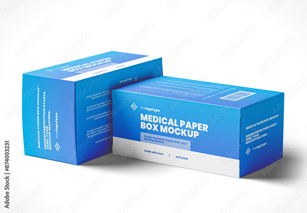 Medical Paper Box Mockup Stock Template | Adobe Stock