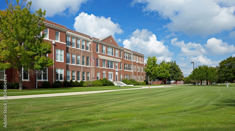 School building.View of typical American school building exterior Stock ...