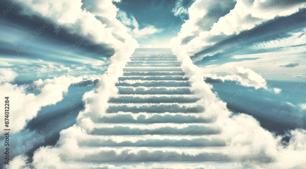 Stairway to heaven. Revelation 21:4: He will wipe away every tear from ...