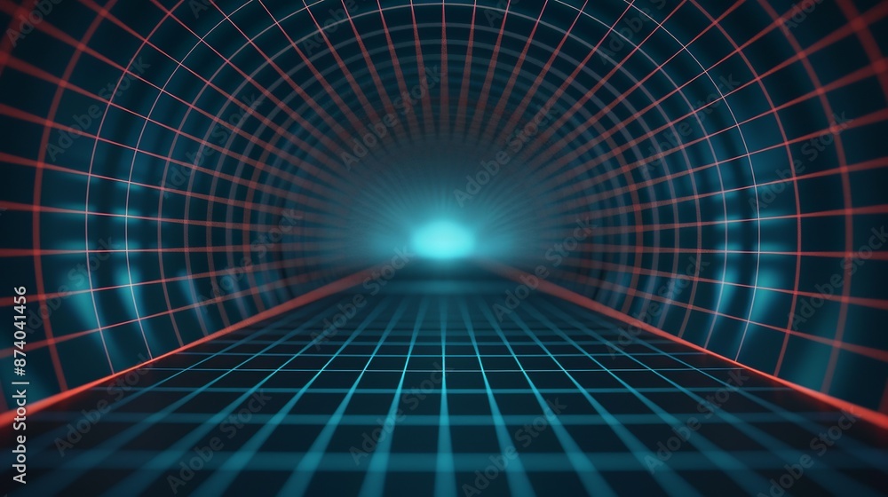 Design a futuristic grid system with geometric shapes and precise ...