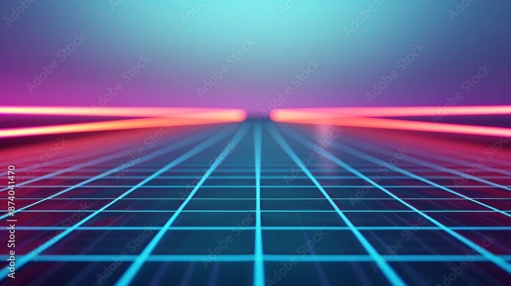 Design a futuristic grid system with geometric shapes and precise ...