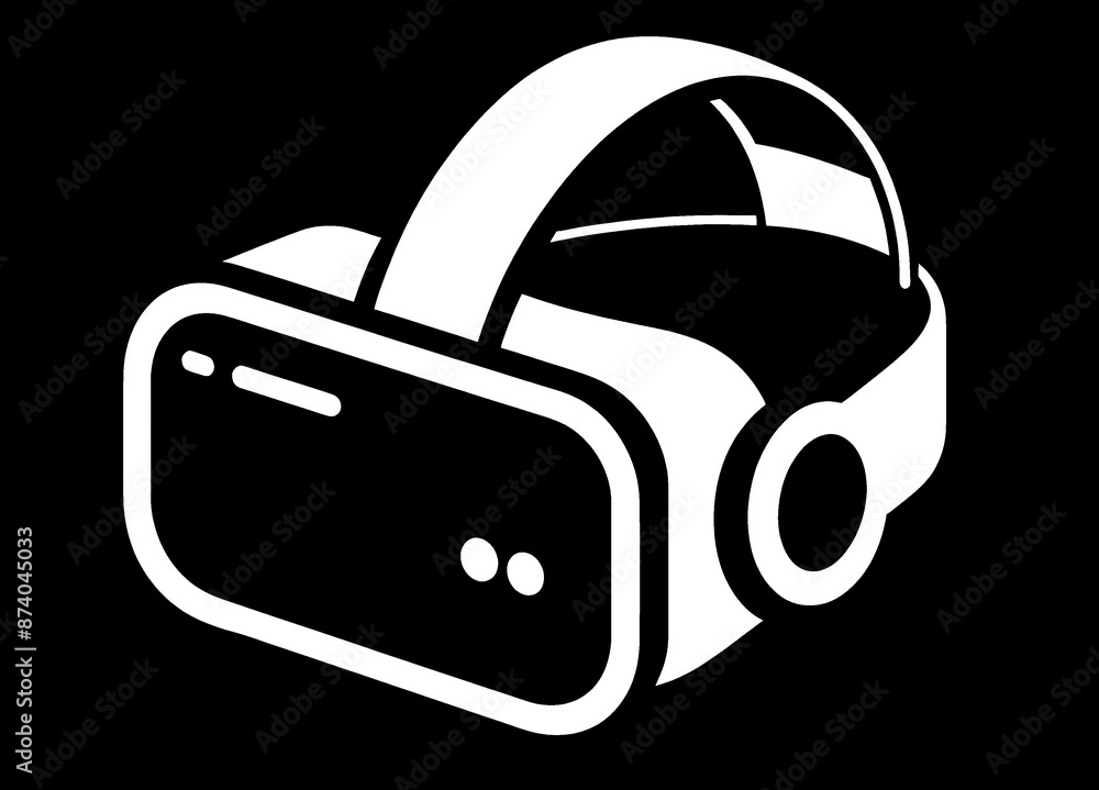 Virtual reality icon. Augmented reality icon. VR headset symbol. VR ...