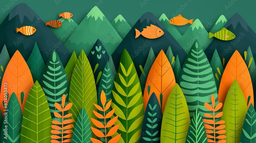 Depict the ecological interactions of species in natural ecosystems ...