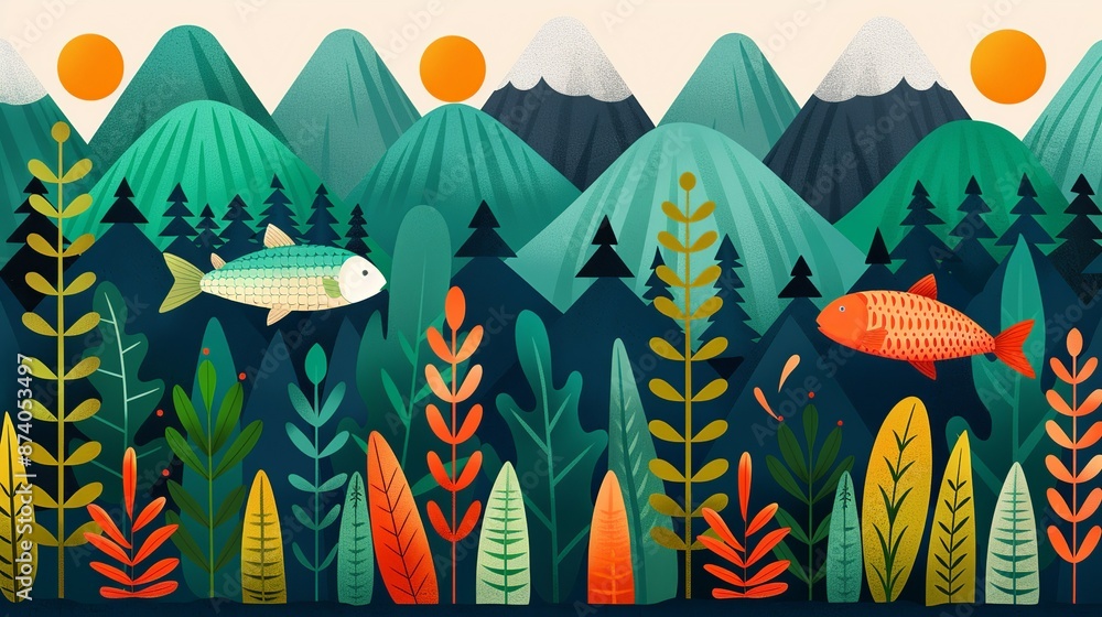 Depict the ecological interactions of species in natural ecosystems ...