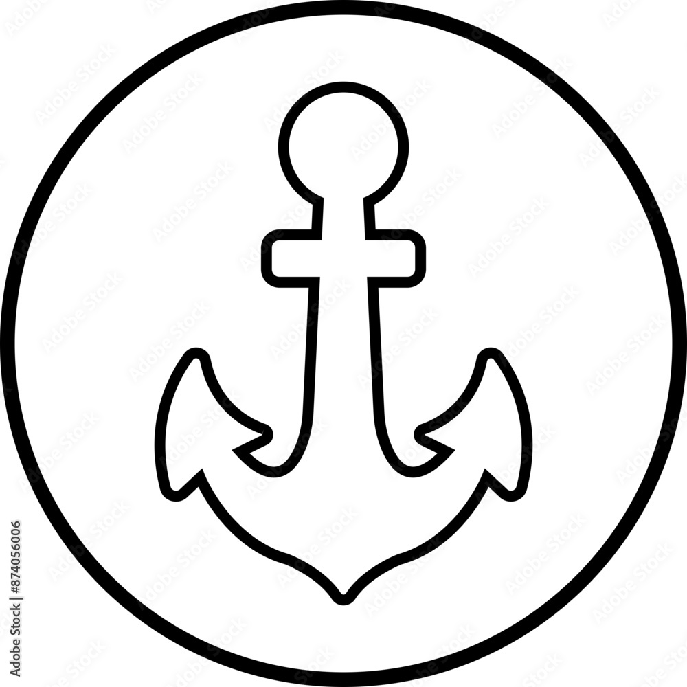 Anchors, Mariner Crosses and Religious Anchors flat or line vector ...