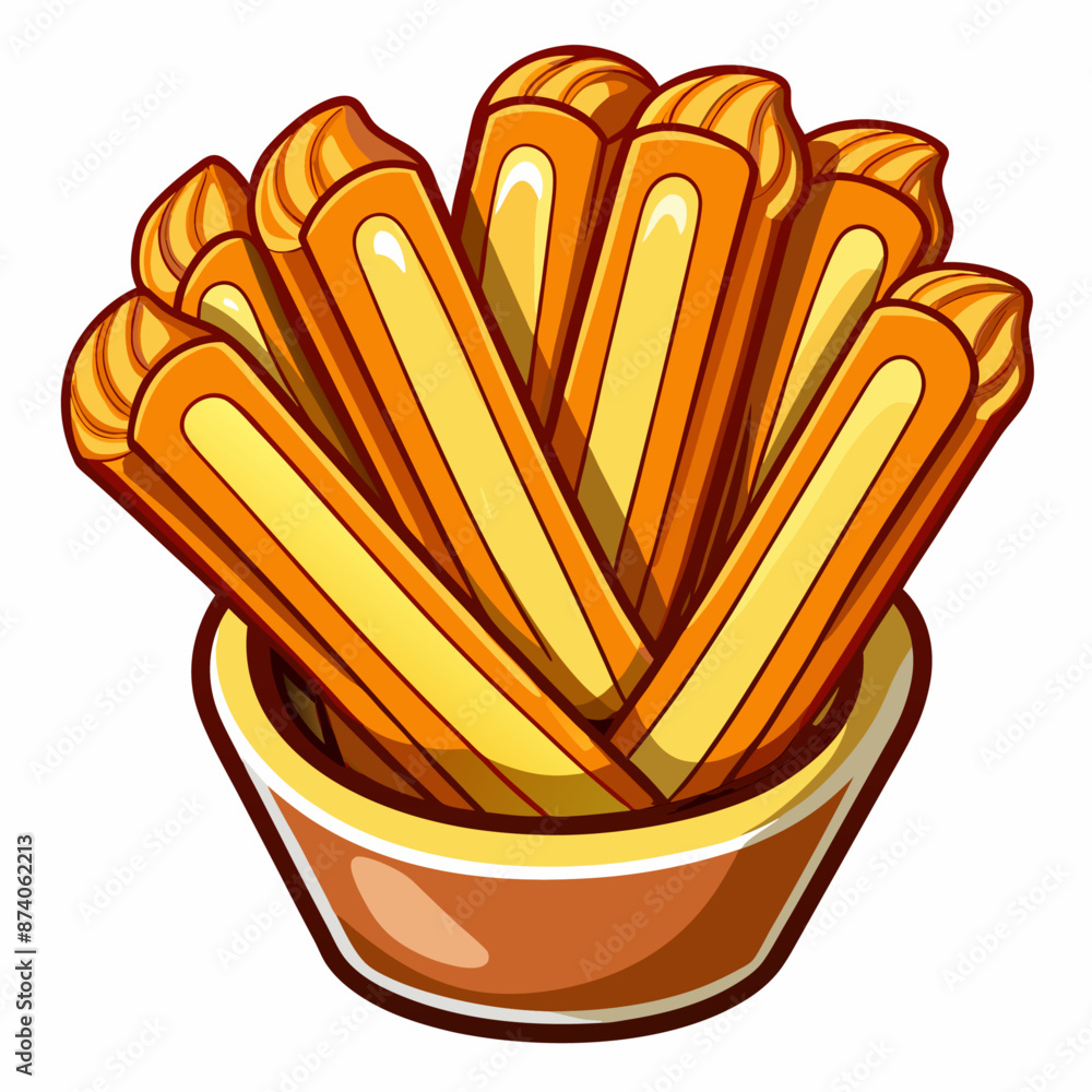 churros clipart cartoon Illustration drawing Stock Vector | Adobe Stock
