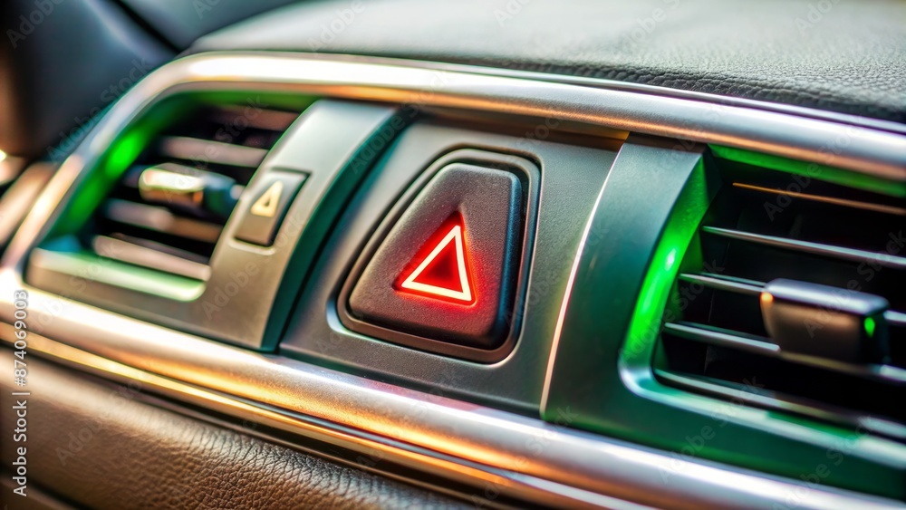 A close-up of the dashboard display showcasing the illuminated turn ...
