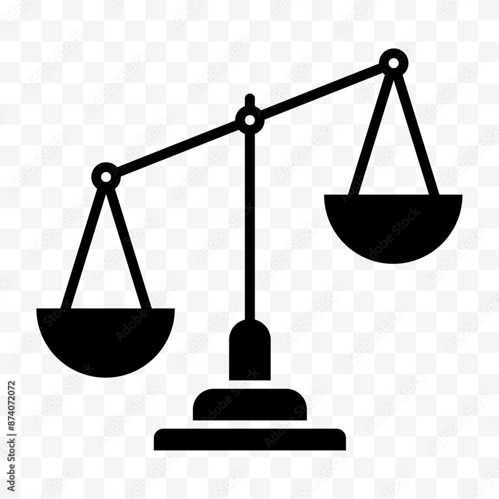 Poster, Foto Injustice icon on transparent background. Law scale symbol ...