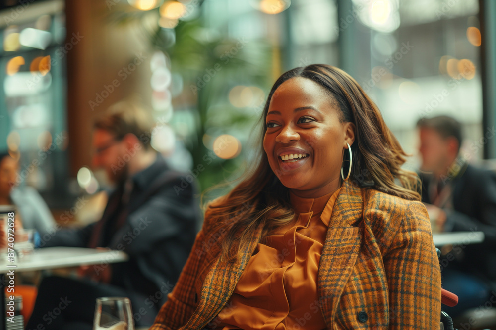 Inclusive workplace portrait of a happy black businesswoman in a ...