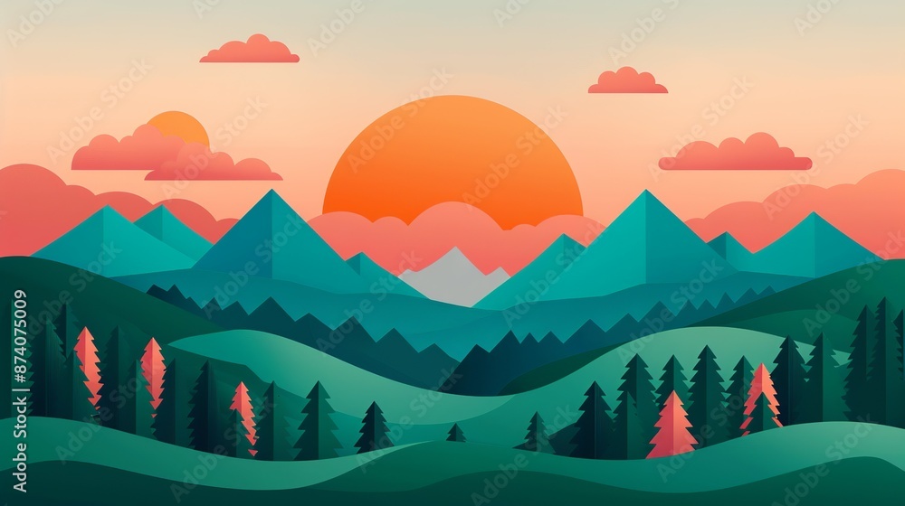 Create a clean and minimalist illustration that communicates complex ...