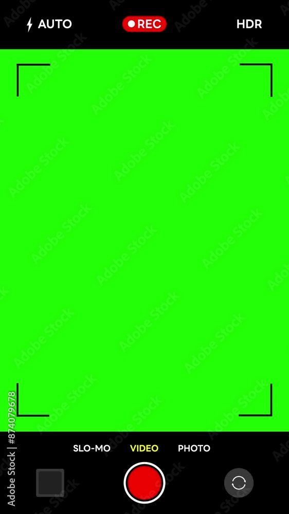 Mobile Phone Recording Screen Overlay Animation Background, Camera ...