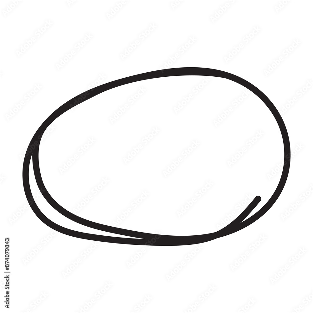 Black circle, pen draw. Highlight hand drawing different circles ...