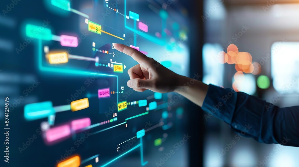 Project Planning Depict project timelines and milestones on a digital ...