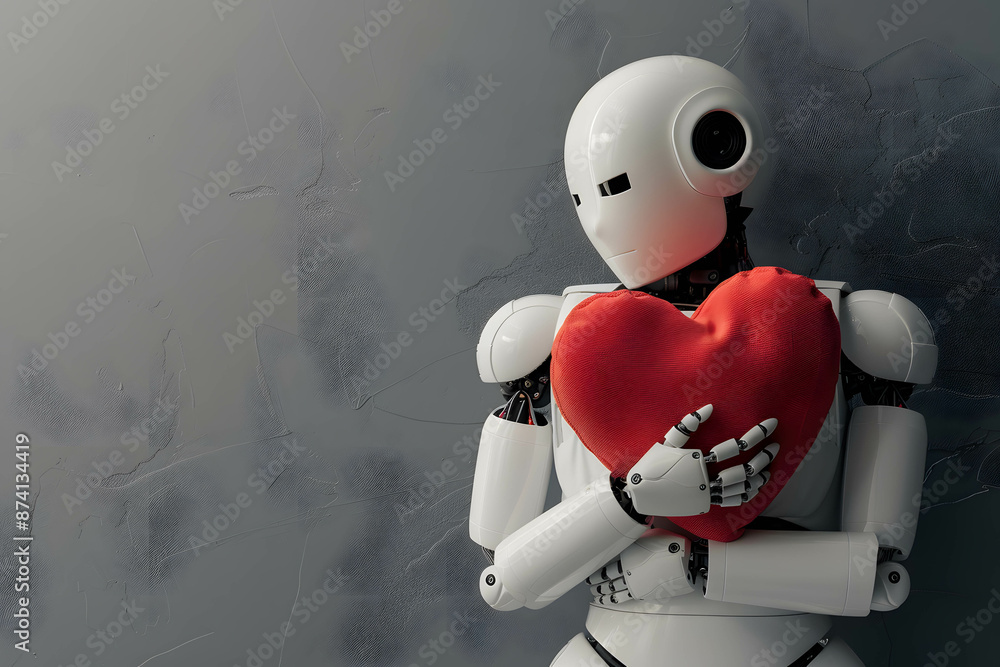 White robot with feelings concept, the development and evolution of ...