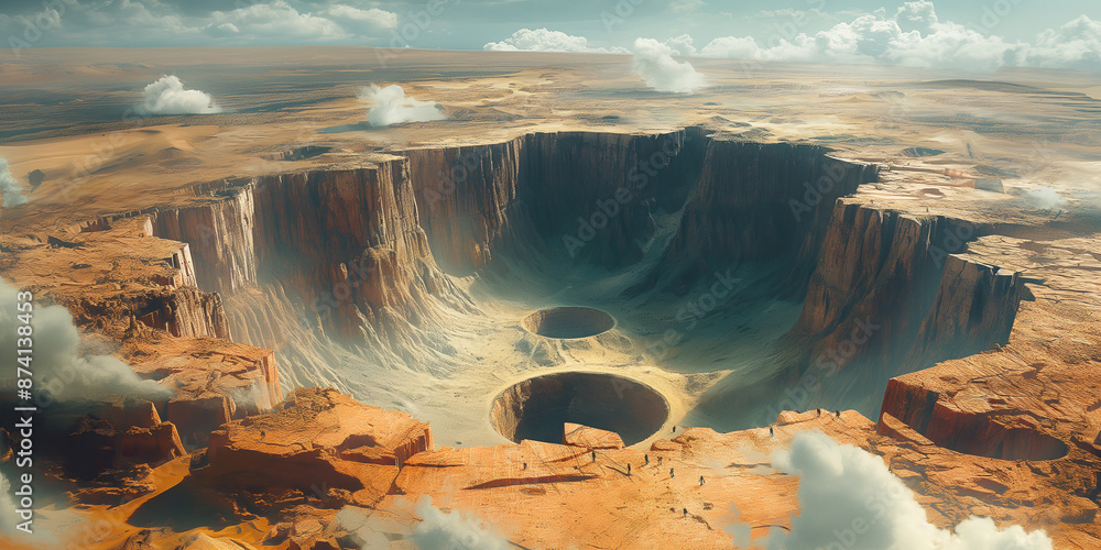 Sci-Fi Desert Landscape Fantasy Terrain extraterrestrial Planet ...