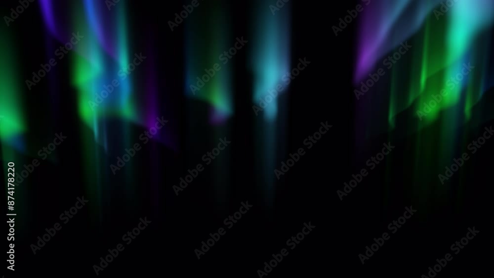 Abstract aurora borealis, northern lights, polar lights animation ...