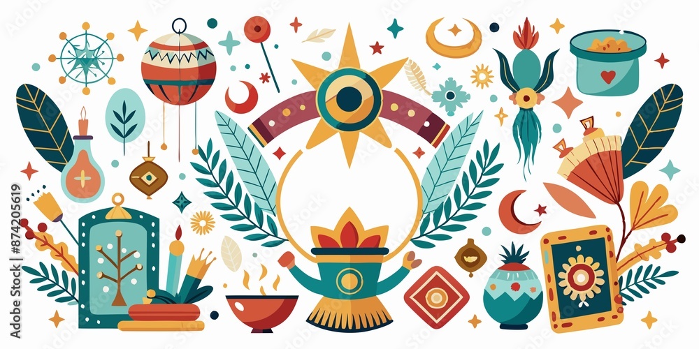 Ethereal bohemian style photography of white background filled with ...