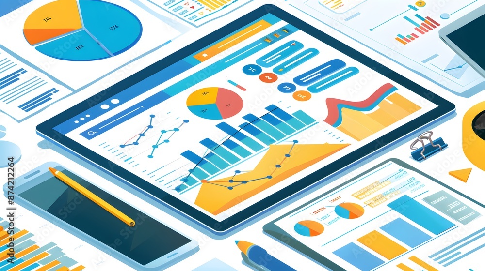 A financial planner calculating break-even points with interactive ...