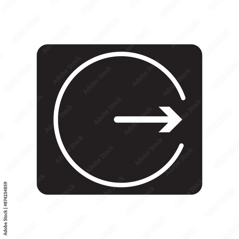 sign in and sign out app vector symbol logout and login, arrow and door ...