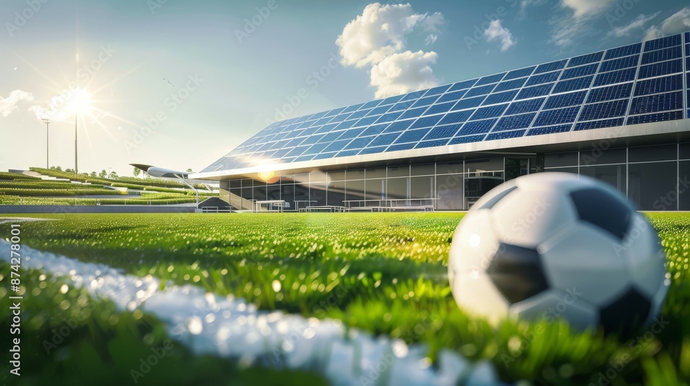 green grass sport soccer football energy cell renewable rallying new ...