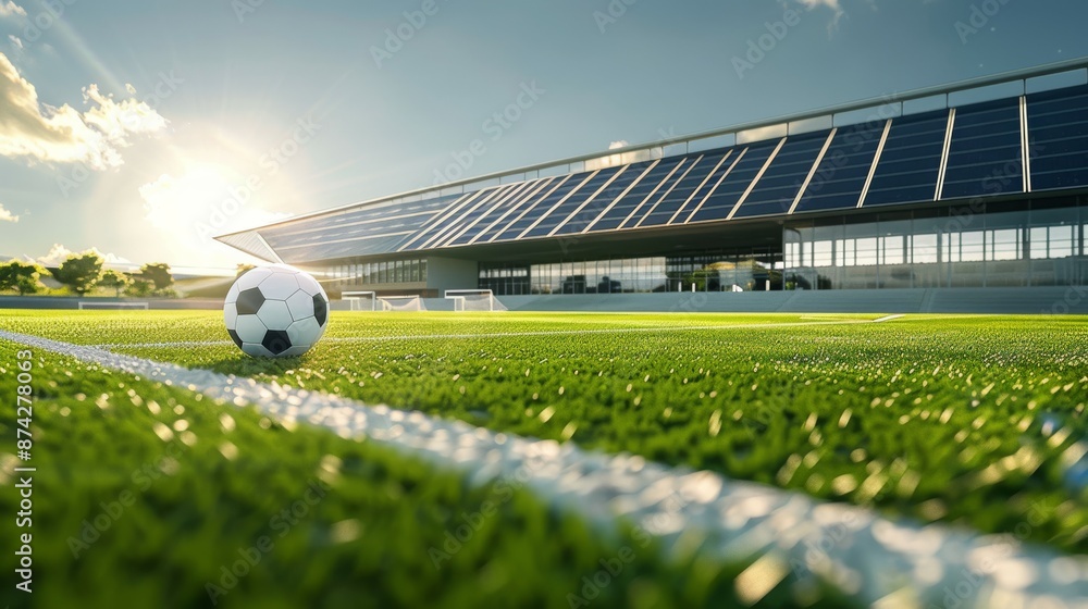 green grass sport soccer football energy cell renewable rallying new ...