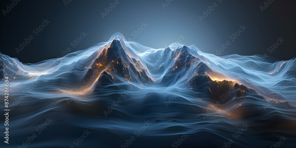 Detailed 3D map of Earths terrain and topography showing physical ...