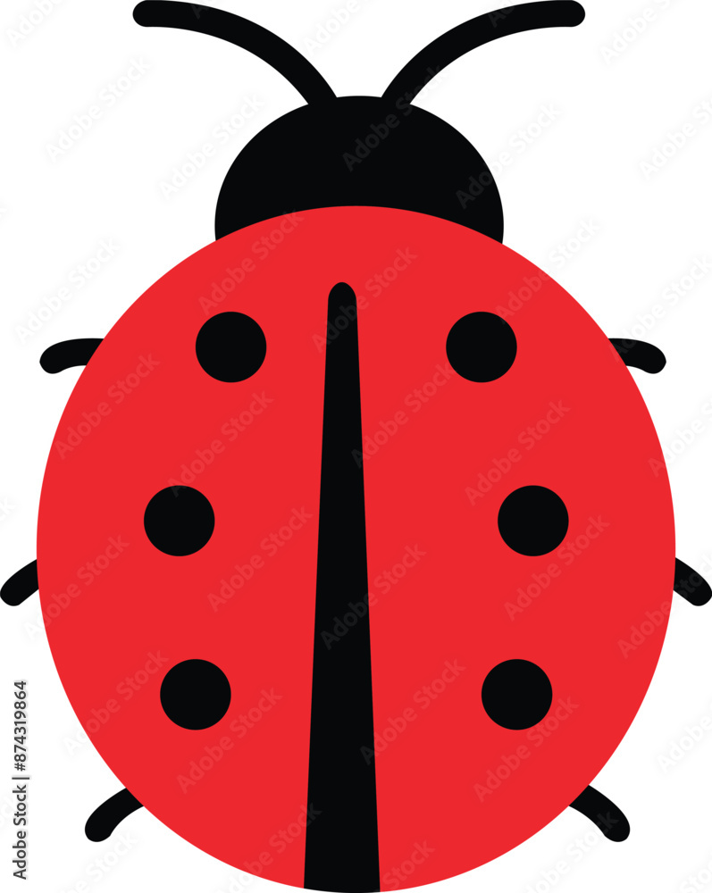 Ladybug clip art design on plain white transparent isolated background ...