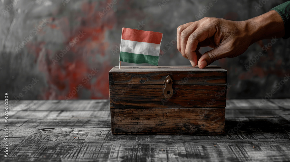 Indian Election Voting Process Indian Flag Ballot Box Democracy Citizen ...