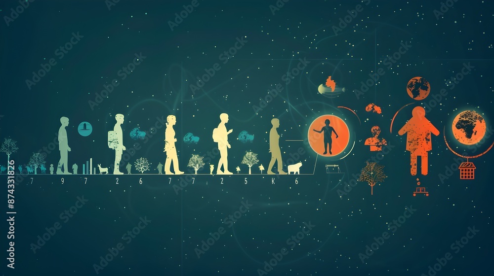Timeline of human evolution, starting with the first human ancestors ...