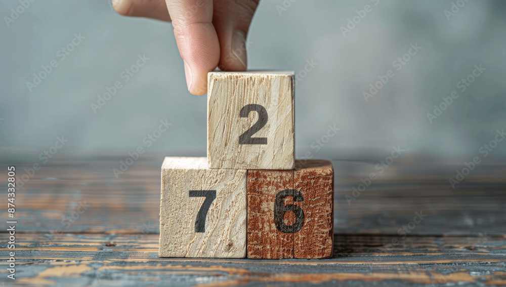 Prioritize and Manage Tasks Effectively with Wooden Cubes Numbered ...