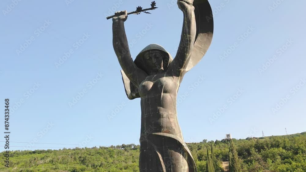 Tbilisi, Georgia -4th july, 2024: Popular giant Soviet architecture ...