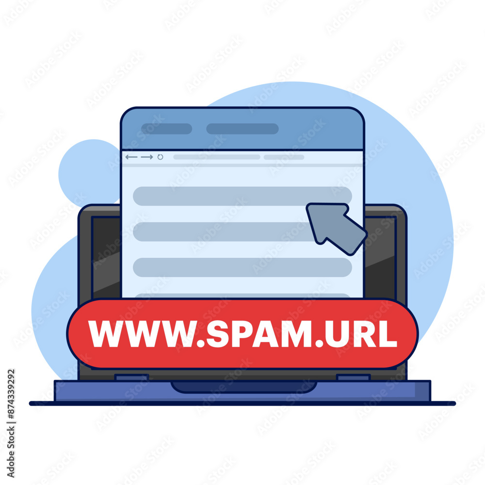 concept Concept do not click on spam URLs, suspicious and dangerous ...