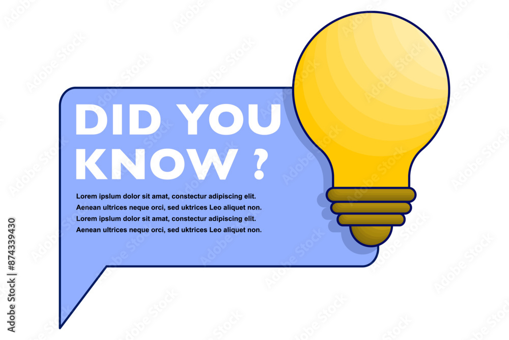 Concept you know text with light bulb labels, speech bubbles ...