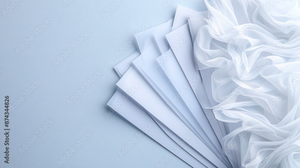 Set of transparent plastic cards with different levels of opacity ...