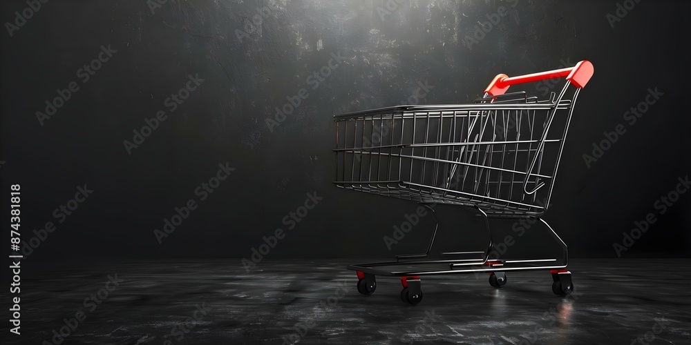 Sleek minimalist shopping cart design for modern ecommerce branding and ...