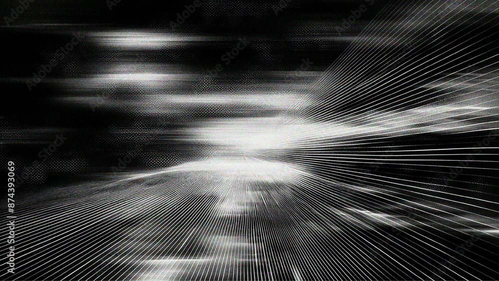 Black and white abstract background with glitches grain texture effect ...