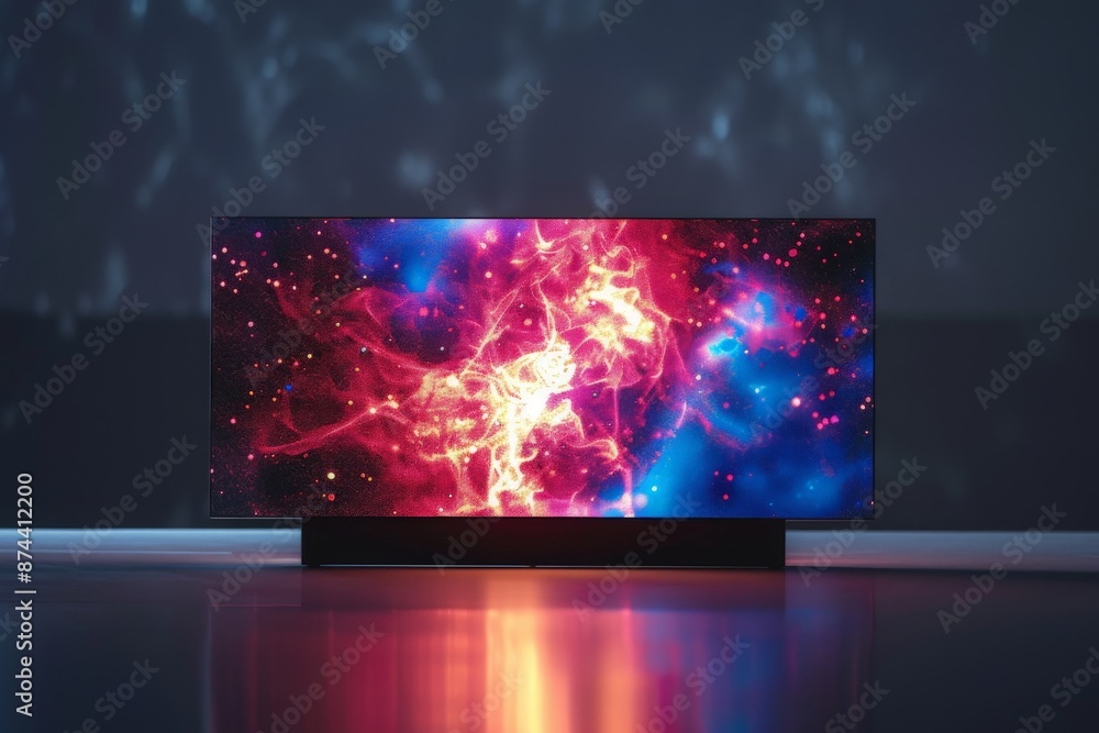 Innovative quantum dot display on a plain background, showcasing its ...