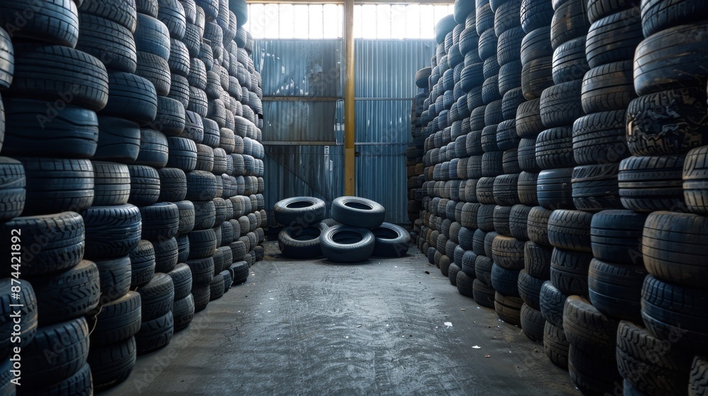 Industrial waste management of scrap tires for recycling as synthetic ...
