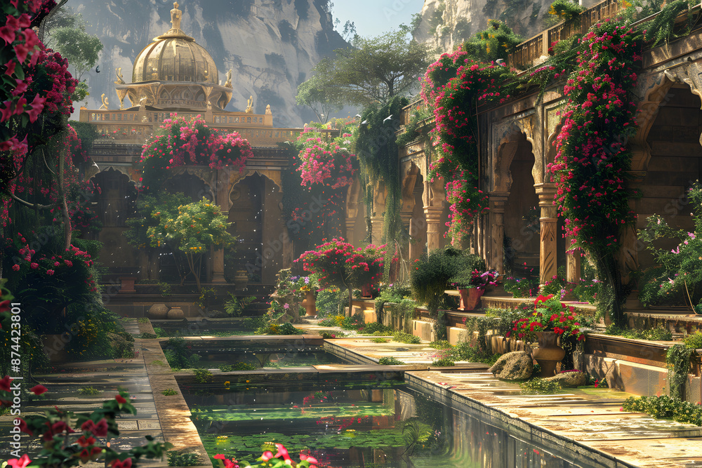 The Hanging Gardens of Babylon, one of the Seven Wonders of the Ancient ...