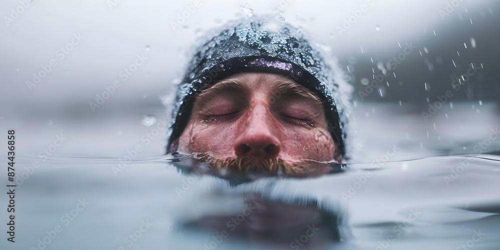 Preparing for a Cold Exposure Workout with Wim Hof Breathing. Concept ...
