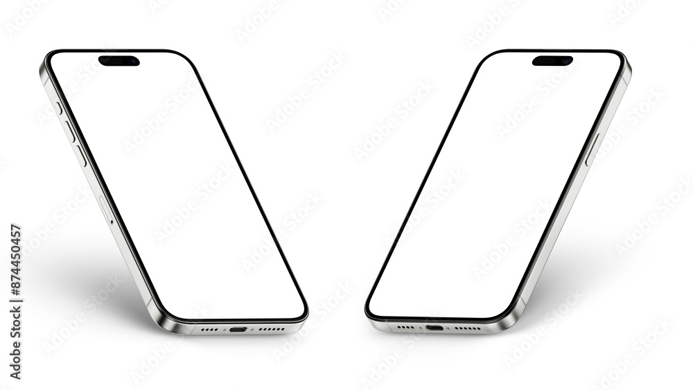 iPhone Mockup set of iOS 16 Template on Transparent Background, Mock up ...