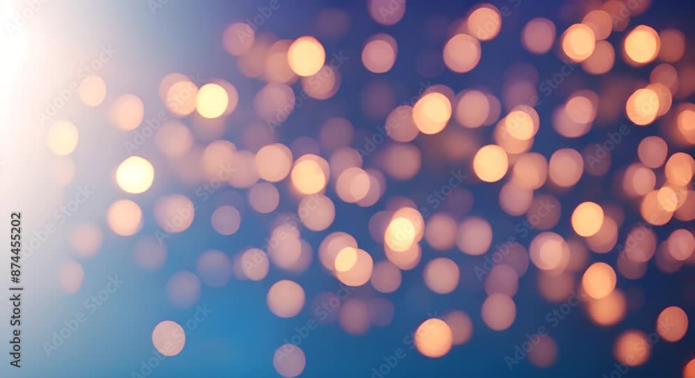 Abstract de focused Blue bokeh Light Leak gradient background loop for ...