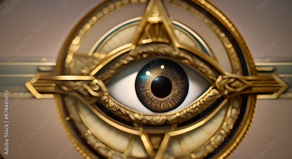 Human Eye With A Triangle Glowing All Seeing Eye of God Eye of Providence Illuminati Masonic ...