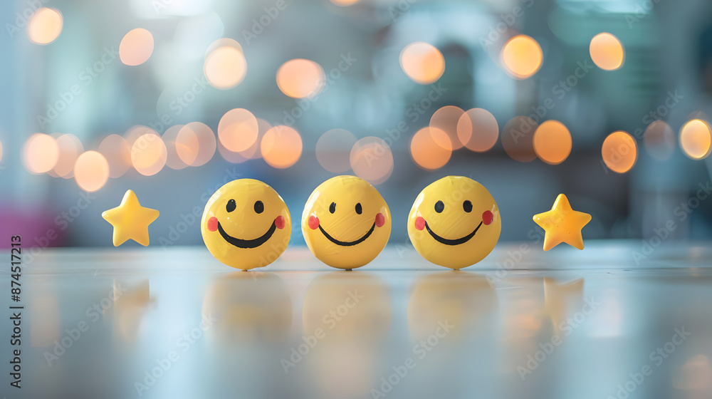 World smile day yellow smiley face emoji background banner with copy ...