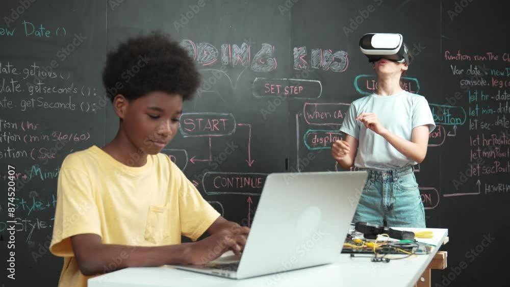 Smart african student programming and coding innovative system while ...