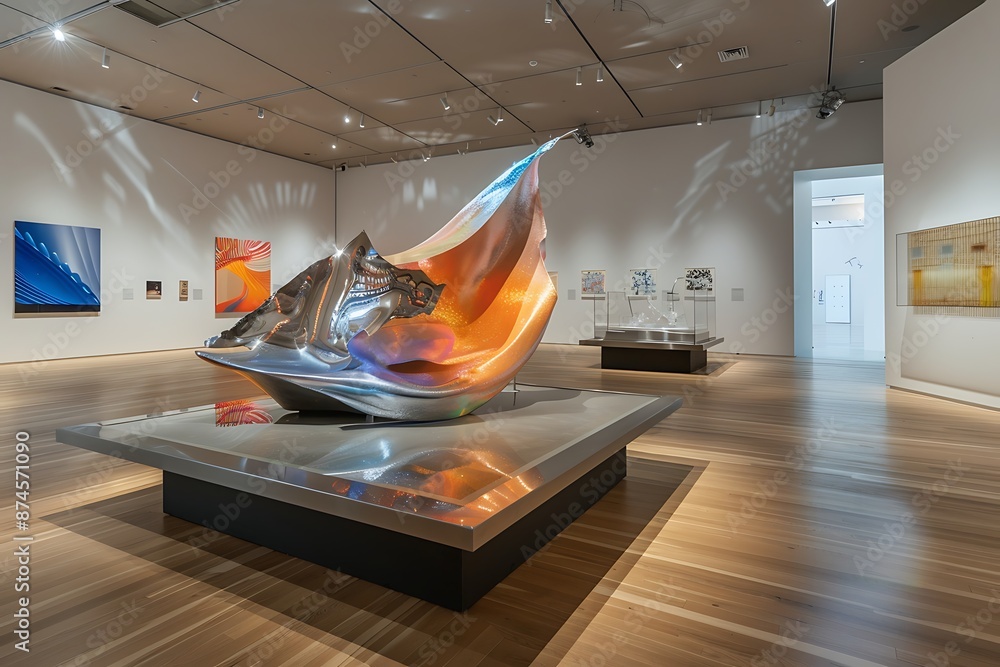 A modern art installation guide with interactive exhibit walkthroughs ...
